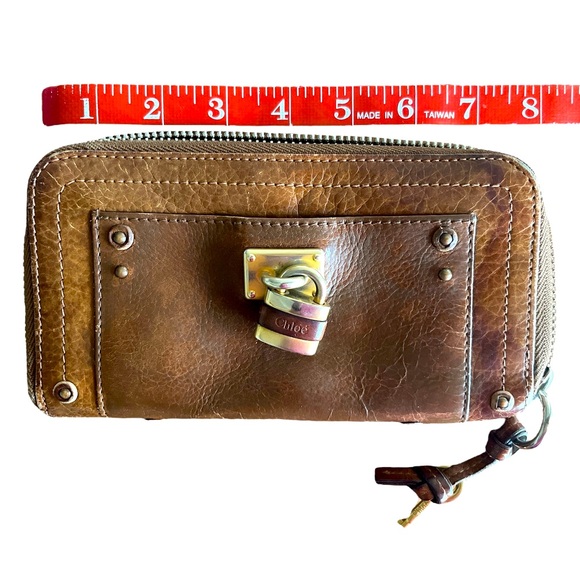 Chloe | Bags | Vintage Chloe Paddington Wallet Brown Leather With Gold ...
